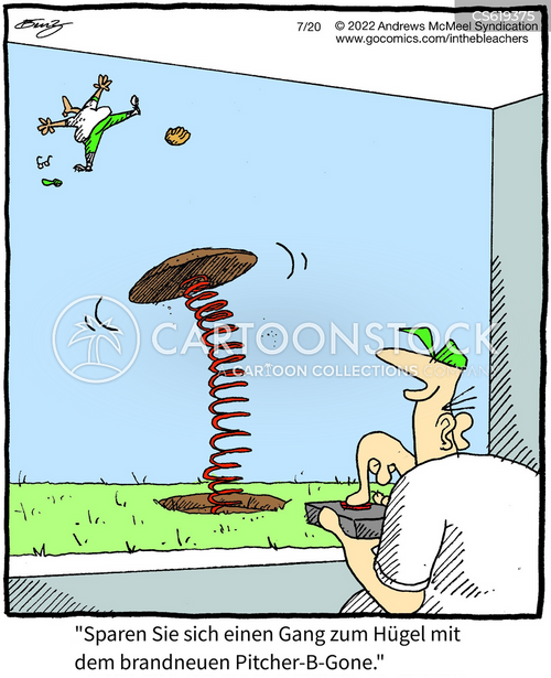 Cartoons und Karikaturen mit Pitching-wechsel