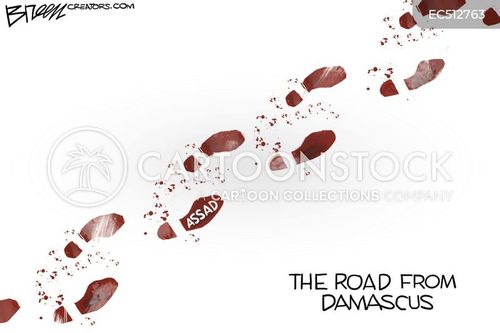 Bloody Footprints Cartoons and Comics - funny pictures from CartoonStock