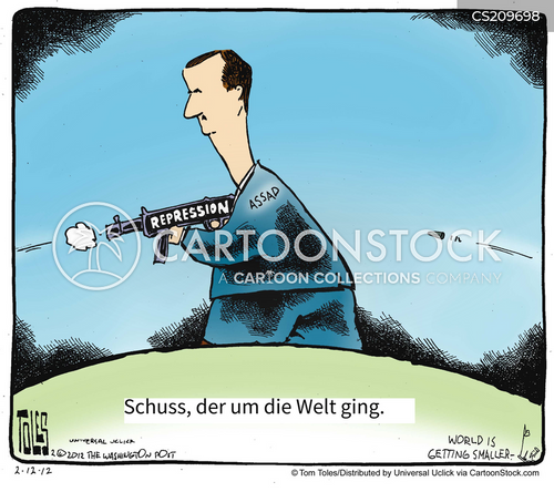 Cartoons und Karikaturen mit Bashar Al-assad