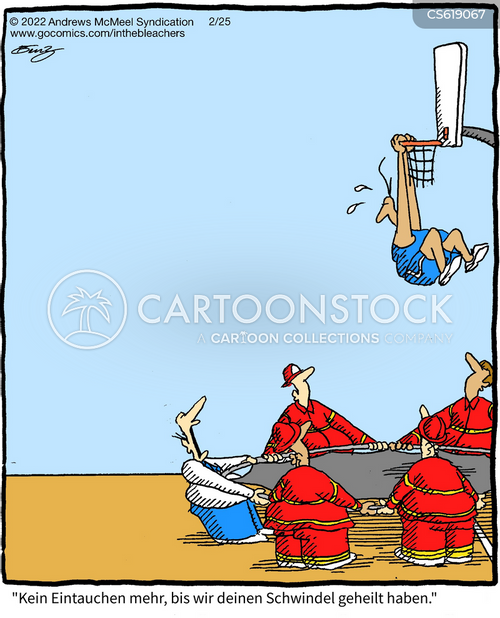 Cartoons und Karikaturen mit Dunking Angst