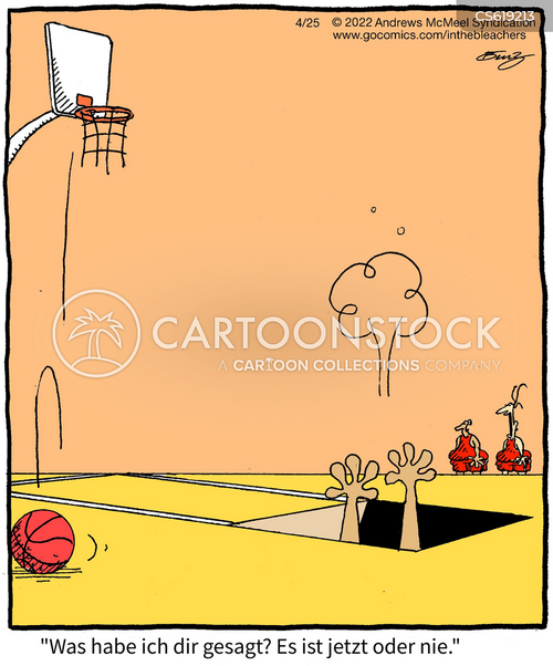 Cartoons und Karikaturen mit Basketball-playoffs