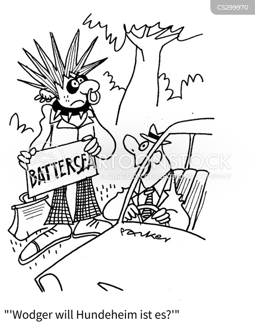 Cartoons und Karikaturen mit Anhalter