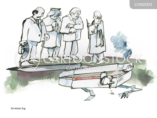 Cartoons und Karikaturen mit Offenes Grab