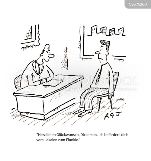 Cartoons und Karikaturen mit Flunkie