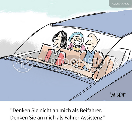 Cartoons und Karikaturen mit Autofahrer