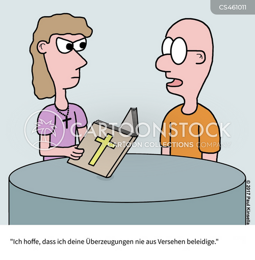 Cartoons und Karikaturen mit Glaubensrichtungen