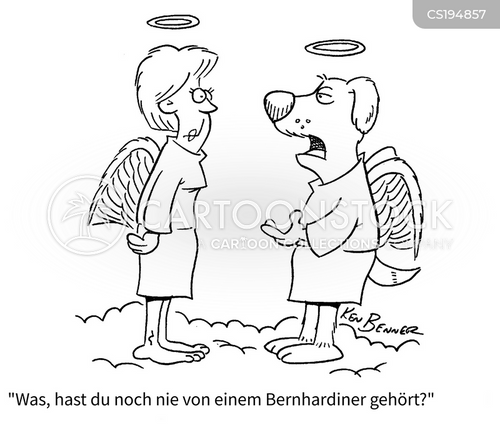 Cartoons und Karikaturen mit St. Bernhard