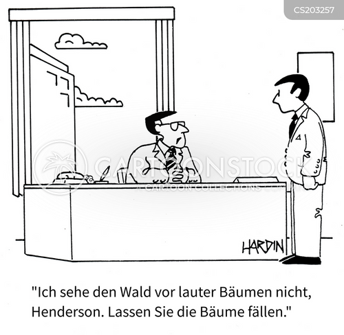 Cartoons und Karikaturen mit Abholzung Gestoppt