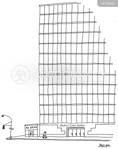 Cartoons und Karikaturen mit Stadtgeographie