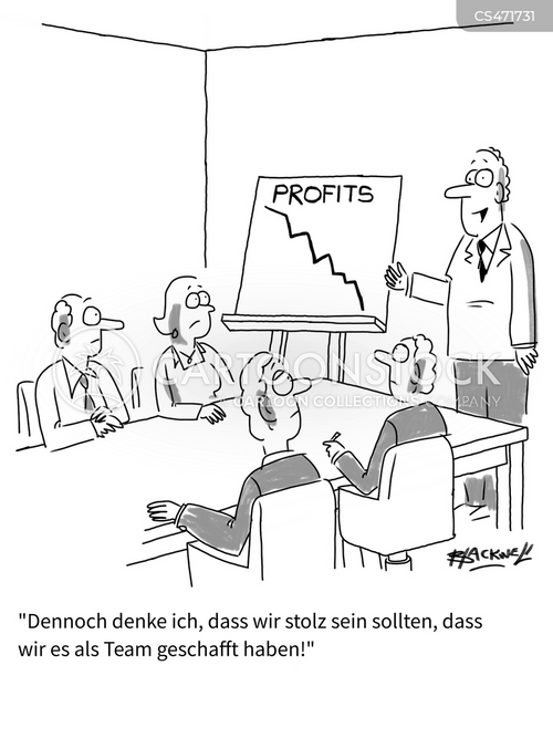 Cartoons und Karikaturen mit Team