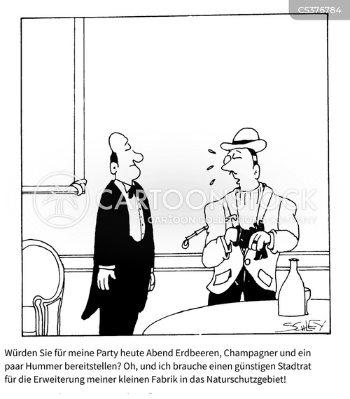 Cartoons und Karikaturen mit Gartenschutzgebiet