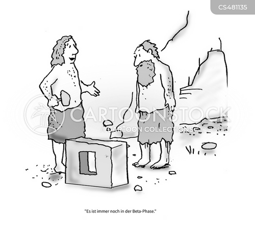 Cartoons und Karikaturen mit Beta-versionen