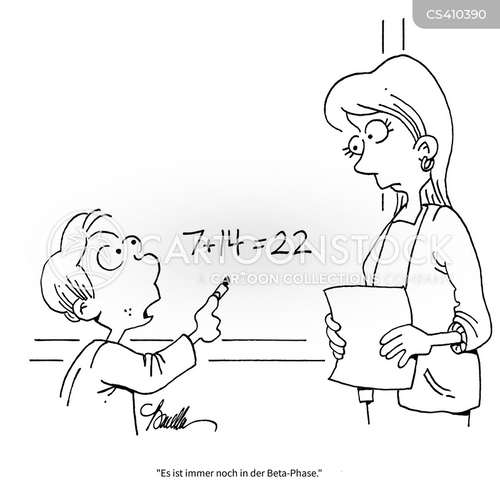 Cartoons und Karikaturen mit Beta-versionen