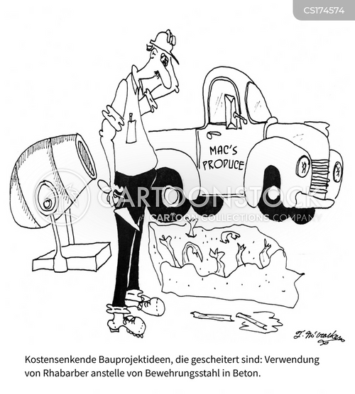 Cartoons und Karikaturen mit Baustelle