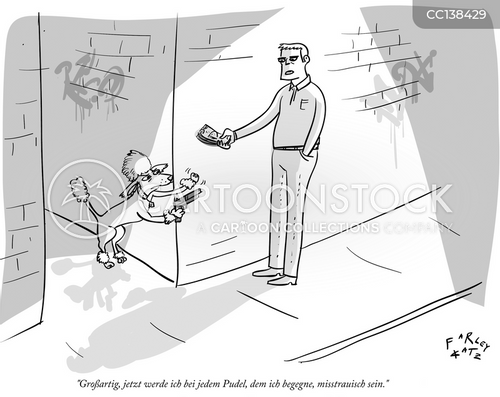 Cartoons und Karikaturen mit Pudel-paraden