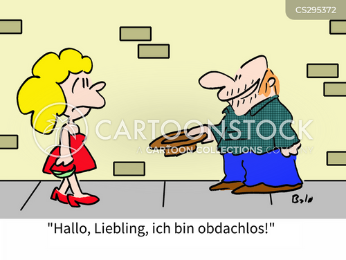 Cartoons und Karikaturen mit Obdachlos
