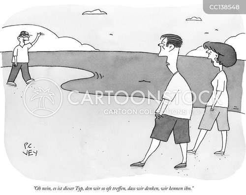 Cartoons und Karikaturen mit Neue Leute Treffen