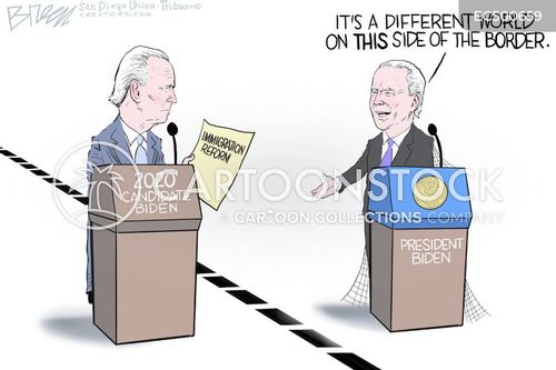 Us Border Security Cartoons and Comics - funny pictures from CartoonStock