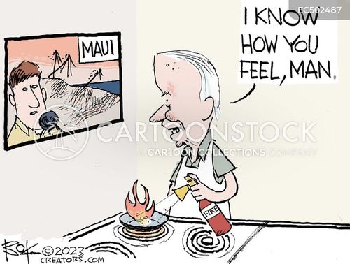 Maui Wildfires Cartoons and Comics - funny pictures from CartoonStock