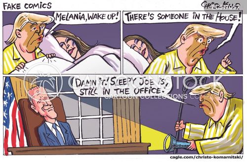 Trump Waking Melania Cartoons and Comics - funny pictures from CartoonStock