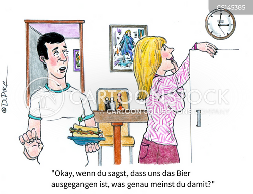 Cartoons und Karikaturen mit Bierstrom