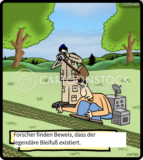 Cartoons und Karikaturen mit Outdoor-forschung