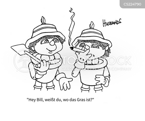 Cartoons und Karikaturen mit Unkraut