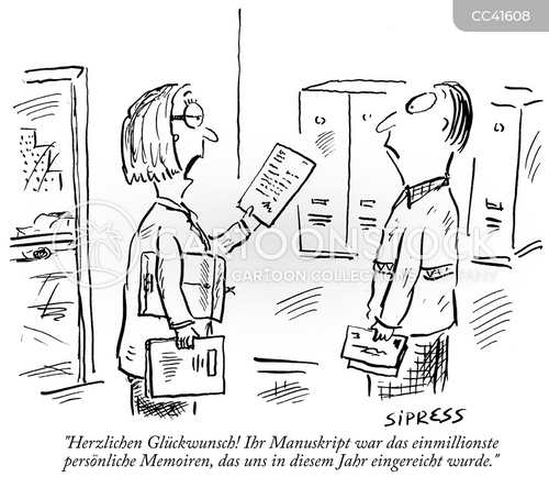 Cartoons und Karikaturen mit Autobiograf