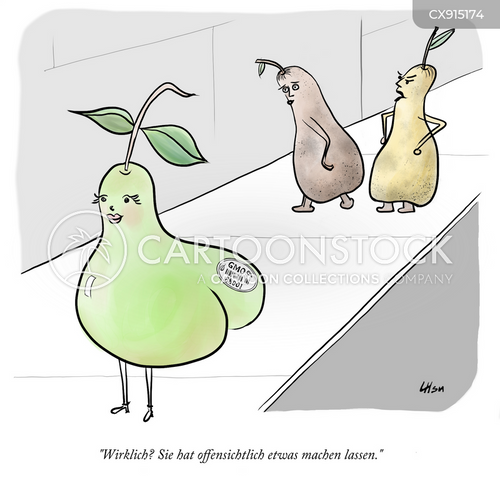 Cartoons und Karikaturen mit Anthropomorphe Birne