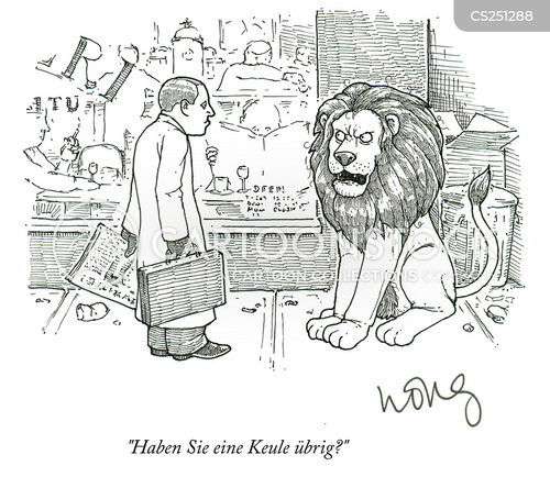 Cartoons und Karikaturen mit Bitte