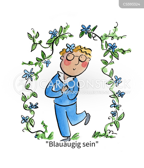Cartoons und Karikaturen mit Blaue Blume