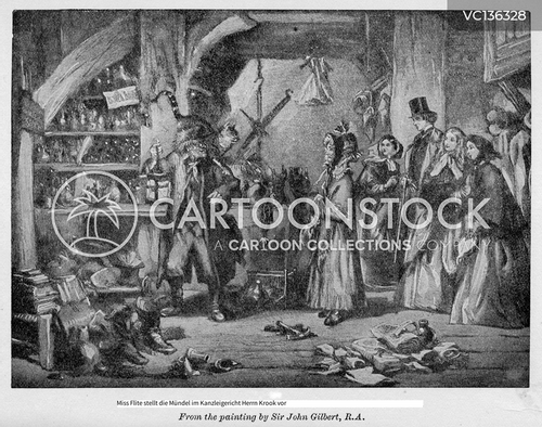 Cartoons und Karikaturen mit Miss Flite