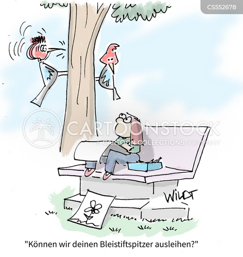 Cartoons und Karikaturen mit Bleistift
