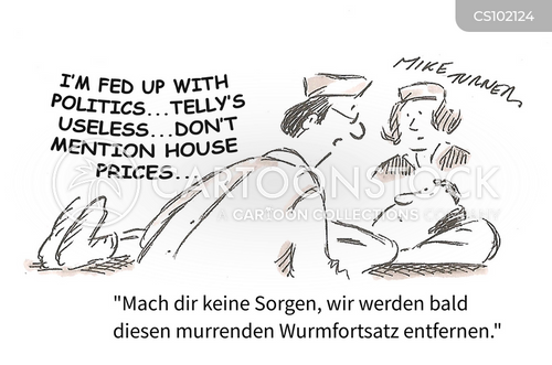 Cartoons und Karikaturen mit Blinddarm