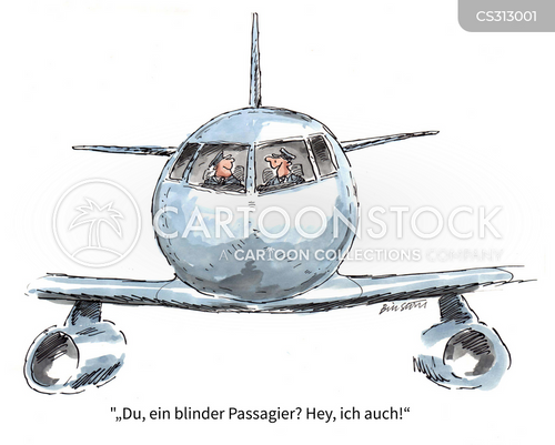 Cartoons und Karikaturen mit Blinder Passagier