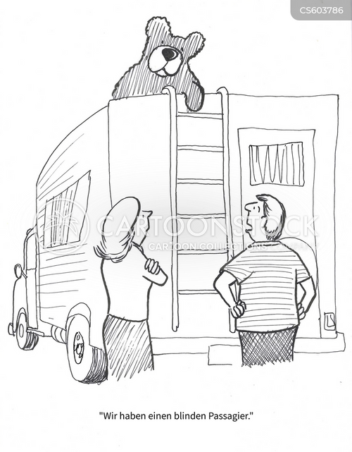 Cartoons und Karikaturen mit Blinder Passagier