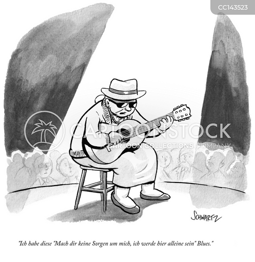 Cartoons und Karikaturen mit Blues-musik
