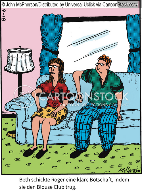 Cartoons und Karikaturen mit Bluse