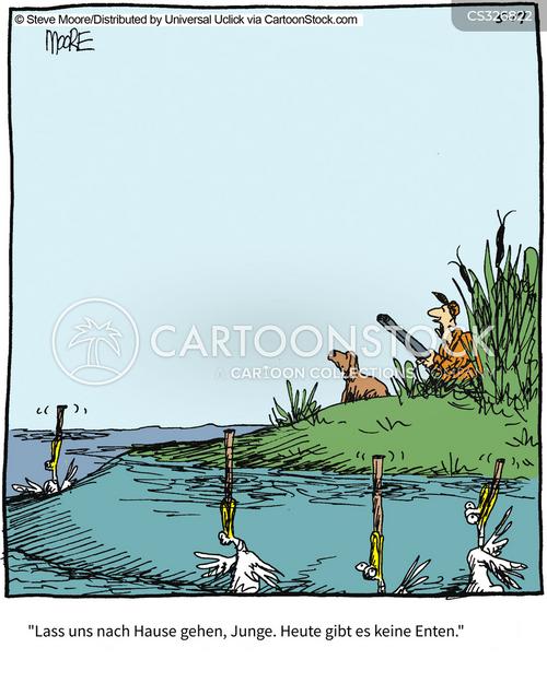 Cartoons und Karikaturen mit Enten