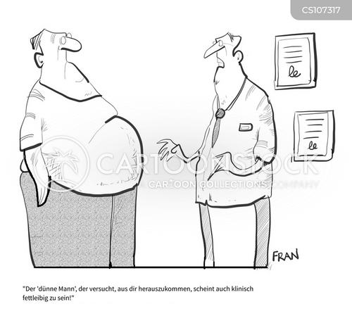 Cartoons und Karikaturen mit Dicker Mann