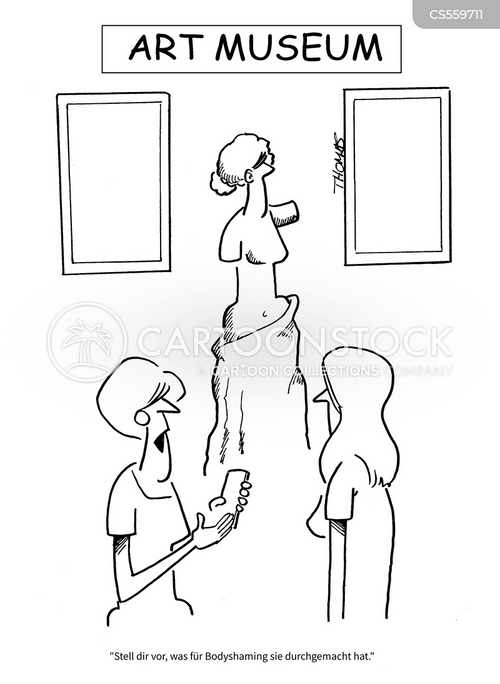 Cartoons und Karikaturen mit Bodyshaming.