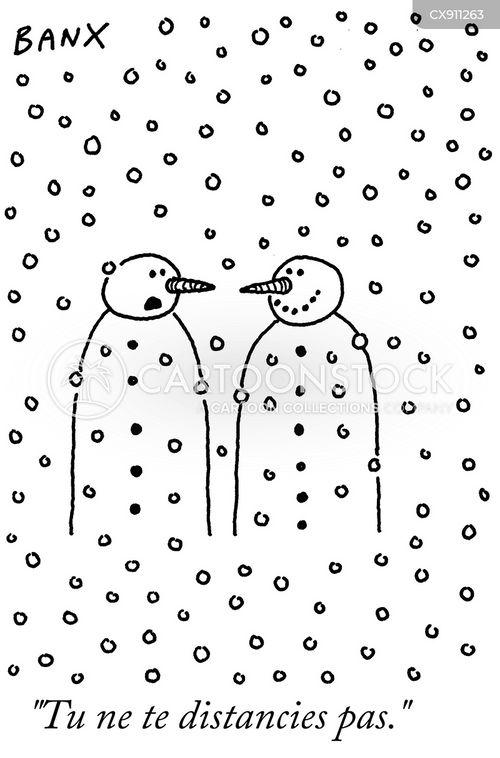 Dessins humoristique et caricaturés avec La Neige