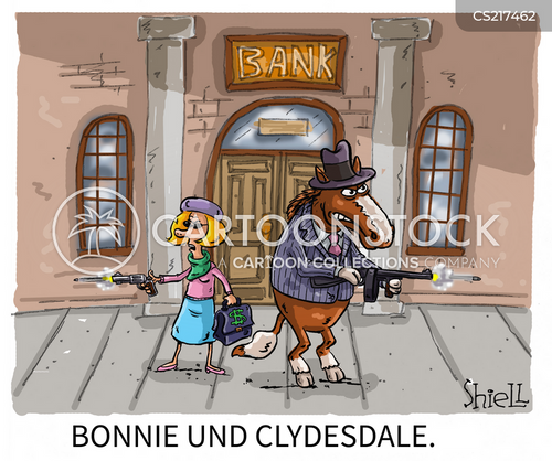 Cartoons und Karikaturen mit Bonnie Und Clyde