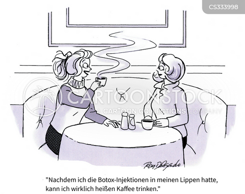 Cartoons und Karikaturen mit Botox-injektionen