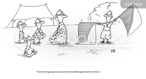 Cartoons und Karikaturen mit Semaphore-flaggen