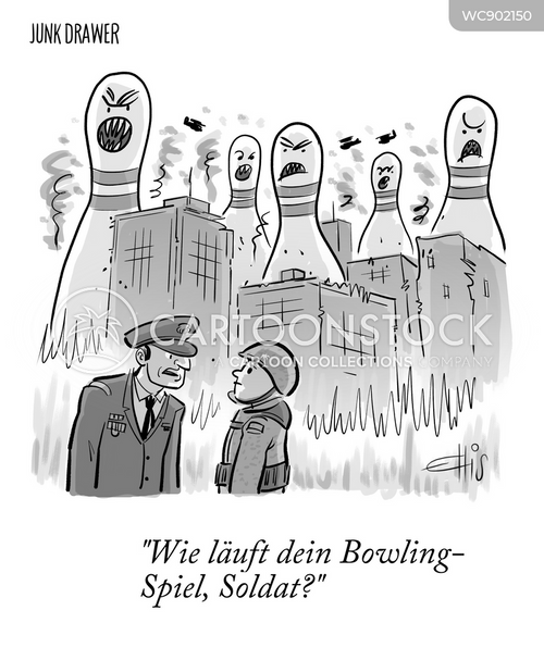 Cartoons und Karikaturen mit Alienangriff