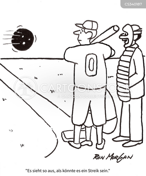 Cartoons und Karikaturen mit Bowling Strike