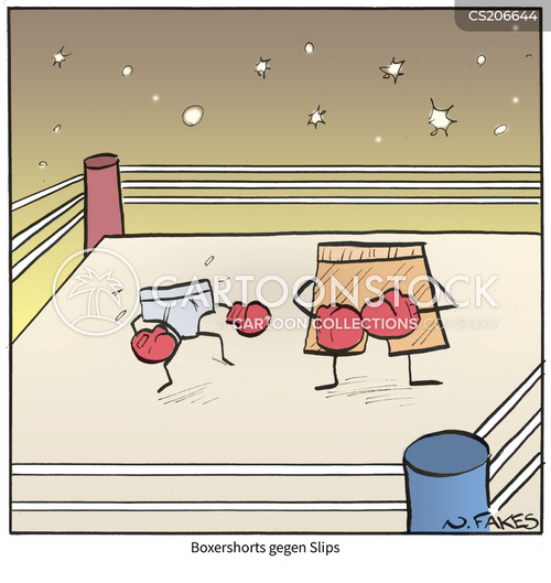 Cartoons und Karikaturen mit Boxershorts