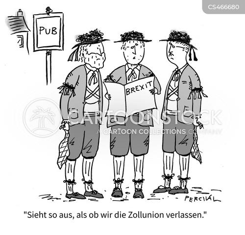 Cartoons und Karikaturen mit Zoll