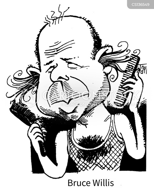 Cartoons und Karikaturen mit Bruce Willis